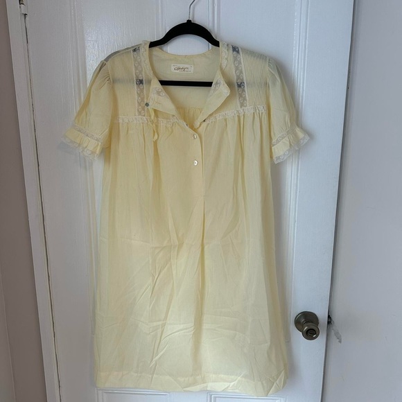 Intimates & Sleepwear | Vintage Yellow Nightgown With Lace | Poshmark